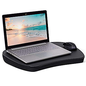 BIRDROCK HOME Oversized Lap Desk with Memory Foam Cushion | Portable Desk | Fits Laptops Up to 17" | Matte Black | Portable Office Desk | Work from Home