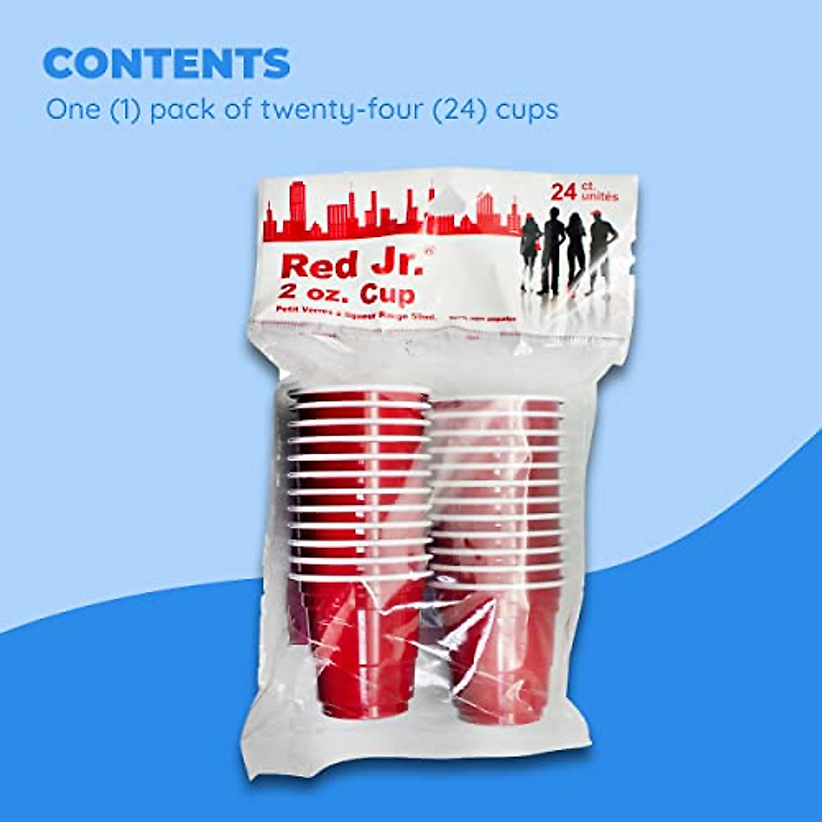 Red Jr. Mini Red Solo Shot Glasses, Mini Shooters for Jello Shots: 24 Pack