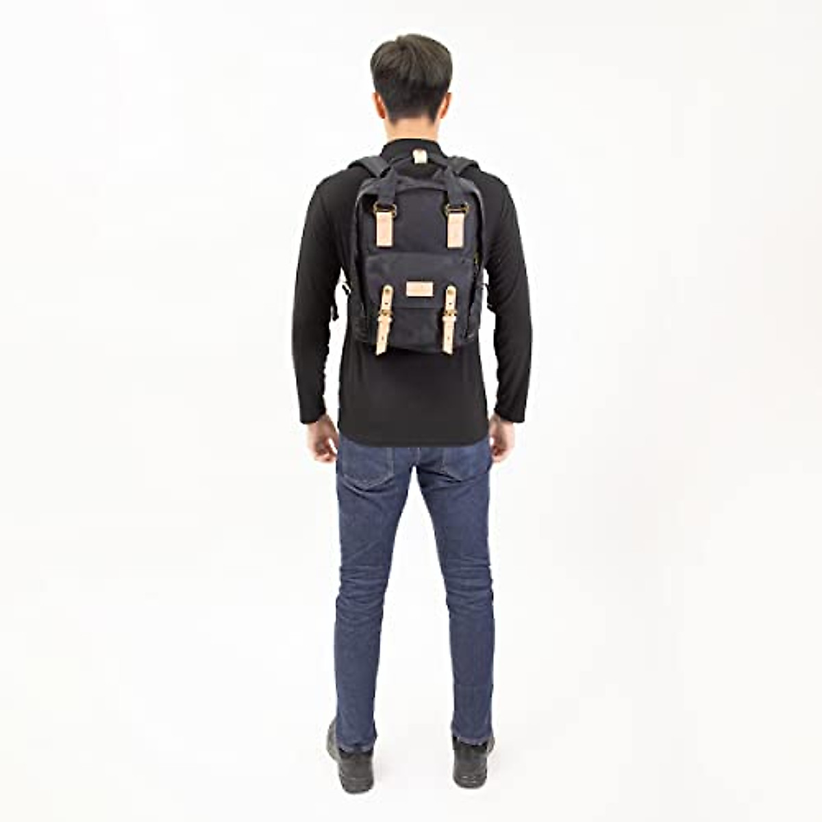 Doughnut Travel Laptop Backpack, Slim Durable Reborn Series Daypack Backpacks, Water Resistant College Computer Bag for Men & Women Fits 14 Inch Notebook(Black)