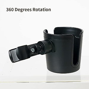 MomnLittle Universal Cup Holder for Stroller Bike Walker 360 Degrees Rotation Wheelchair Walker Scooter Treadmill Stroller Cup Holder Bike Cup Holder
