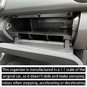 RUNROAD Glove Box Organizer Compatible with Toyota Tacoma 3rd Gen 2016-2022 2021 2022 2023 Accessories, Insert Tray ABS Materials Dividers Storage Box Glove Compartment Accessories