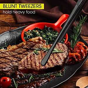 4 PCS 12 Inch Kitchen Tweezers For Cooking - Cooking Tweezers Stainless Steel - Long Tweezers For Cooking Perfect For BBQ, Eating, Cooking