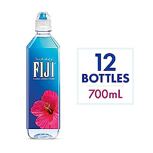 FIJI Natural Artesian Bottled Water 700 mL / 23.7 Fl Ounce (Pack of 12) - Sports Cap
