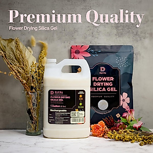 Dry & Dry (1 Gallon-NET 6 LBS) Color Indicating Premium Silica Gel Flower Drying Desiccant - Flower Drying Silica Gel Desiccant(6 LBS Reusable) Silica Gel