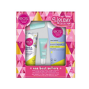 eos Holiday Skin Care Gift Set- Vanilla Cashmere Body & Hand Cream, Watermelon Frosé Lip Butter & Balm, Made for Sensitive Skin, 4-Pack