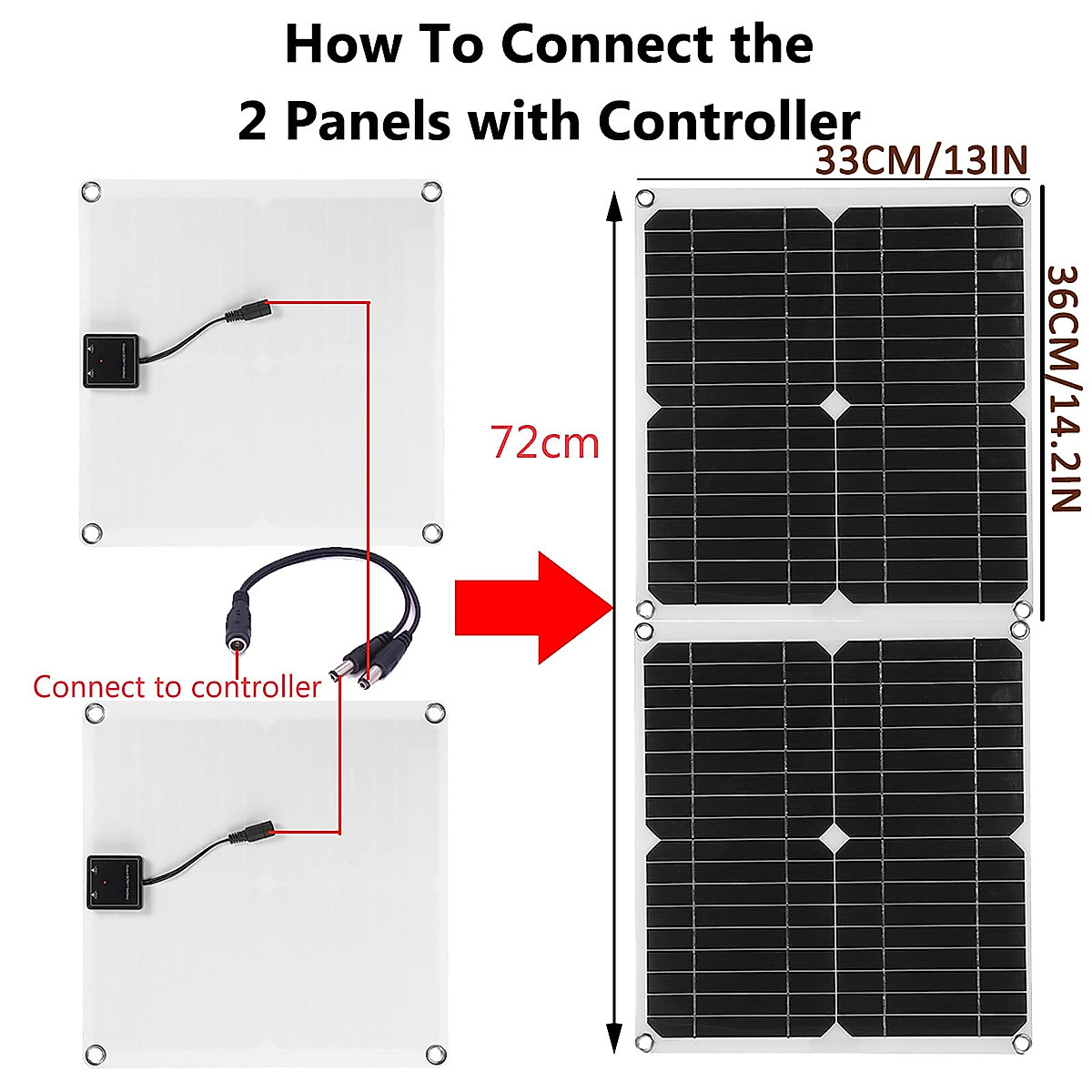 DSJ 2Pcs 300W Monocrystalline Solar Panel Kit - Dual USB Ports Waterproof Solar Cells with Solar Controller for Car Yacht Rv Battery Charger/100A