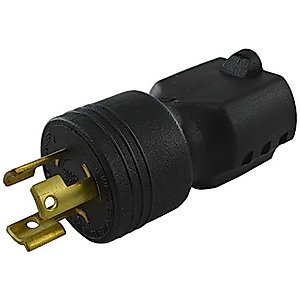 Conntek 30121 NEMA L6-15P to NEMA 6-15R UNO Locking Plug 250-Volt Adapter