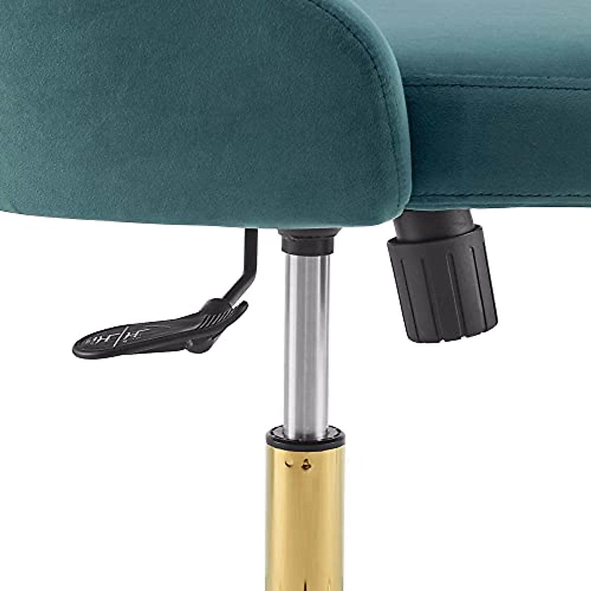 Modway Distinct Tufted Swivel Performance Velvet Office Chair, Gold Teal 20.5 x 23 x 32