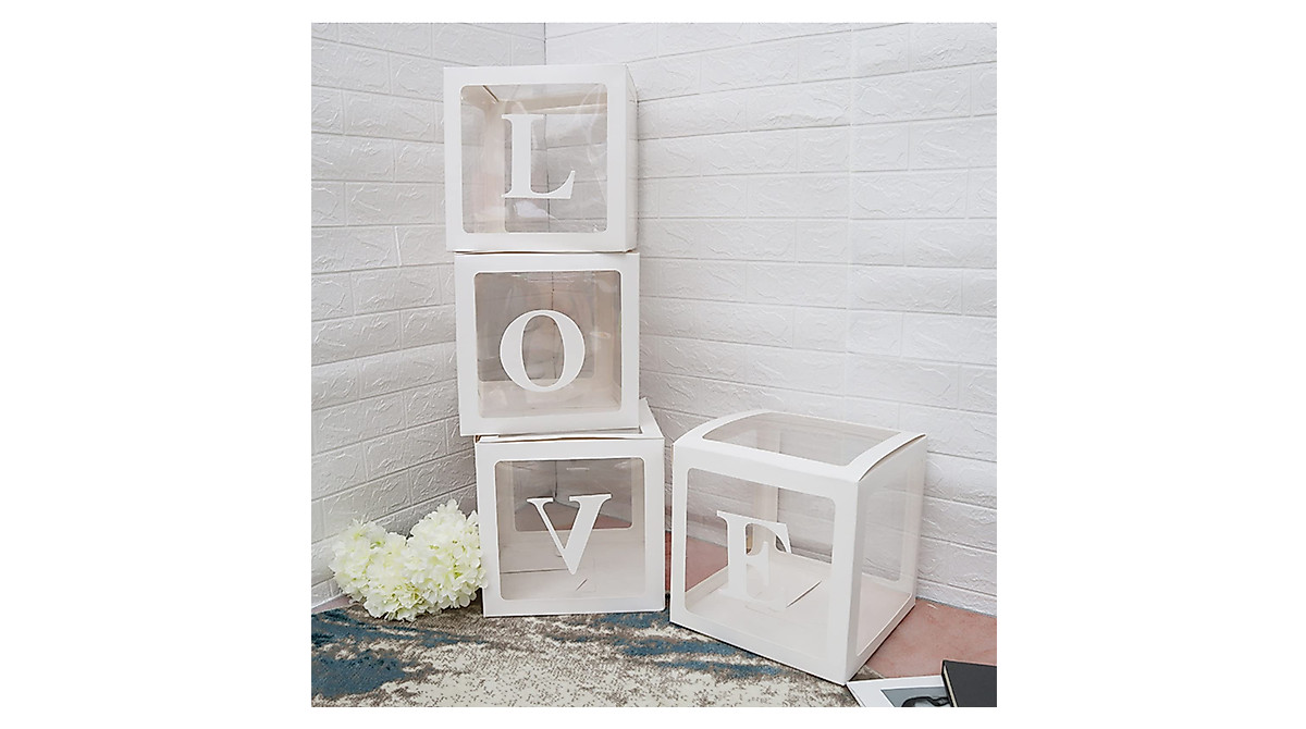 Baby Shower Baby Boxes with Letters | Reusable Decorations for Gender ...