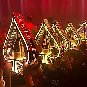 ZUMERTYH Glow Bar Wine Bottle Display 7-Color Ace of Spades Champagne Drinks Beer VIP Bottle Presenter with Remote Control for Commercial Home Bar