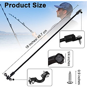 4 Pieces Rod Strap Holder Deck Mount Connector Mount Rod Strap Hold Down for Boat Kayak Boat Fishing(12 Inch)