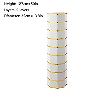 bjyx Shoe Rack Metal Rotating Shoe Cabinet Vertical Round Shoe Rack Storage Simple and Modern for The Entrance (Size: 50 * 13.8in)