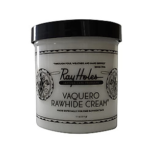 Ray Holes Leather Care Products Vaquero Rawhide Cream, Ideal For Conditioning And Water-Proofing Rawhide and Other Fine and Exotic Leathers, Pint Container