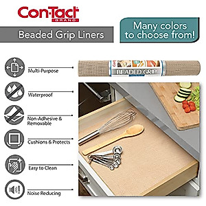 Con-Tact Brand, Almond Beaded Grip Adhesive Non-Slip Shelf and Drawer Liner, 18-Inches by 5-Feet, x 5'
