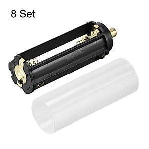 uxcell AAA Battery 3x1.5V Storage Adapter Case,18650 Battery Holder Converter for AAA LED Flashlight 8 Set