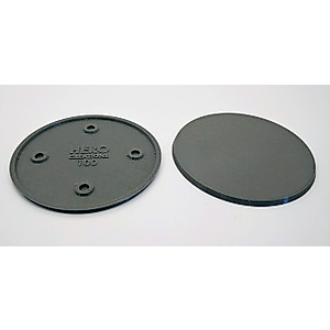 HERO Creations Miniature 3 Plastic Gray Bases 100 mm -4 inch - Circular, Gargantuan Figurine Size, for Roleplaying Game - Tabletop - Wargames Tables