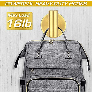 Towel Hooks, 4 Packs Powerful Heavy-Duty Wall Hooks,Premium 304 Stainless Steel Towel Hook,Coat Hooks,Towel Hook for Wall Mounted, Gold Towel Hooks Bathroom,Bathroom Hooks for Bath Towels