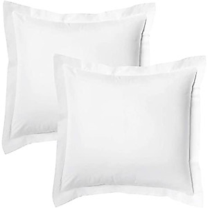 Euro Pillow Shams Set of White Pillow Shams King 20 x 40 Pillow Shams 1000 TC 100% Egyptian Cotton Hotel Class Bedding Euro Size Decorative Pillow Shams Set