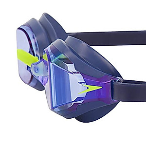 Speedo Unisex-Adult Swim Goggles Speed Socket 2.0, Peacoat/Smoke/Blue Mirrored