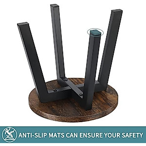 YINMIT Small Step Stool for Adults and Kids, Round Toddler Step Stool for High Bed, Step Stool with Non-Slip Feet for Bedroom, Living Room and Kitchen, Hold Up to 450 lbs (11" L x 11" W x 10.5" H)