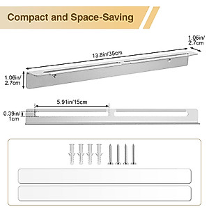 songsoso Sunglasses Organizer Wall-Mounted 2 Pack：Silver Aluminum Eyeglasses Holder - Sunglasses Rack for Wall, Home Decor - Sunglasses Wall Storage for displaying Multiple Pairs of Eyeglasses