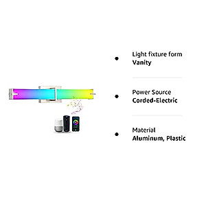 CLOUDY BAY 24 Inch Smart WiFi LED Bathroom Vanity Light,RGB Color Changing Vanity Lighting,Compatible with Alexa and Google Home Assistant,No Hub Required,25W 2700K-6500K,CRI90+ Damp Location