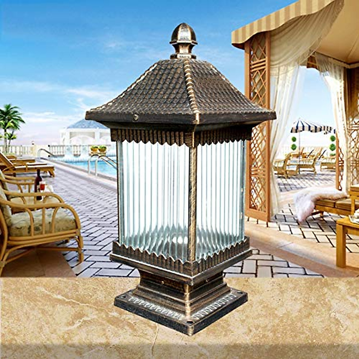 SPNEC Creative Outdoor Waterproof Courtyard Gate Wall Landscape Garden Home Villa Column Head Lamp