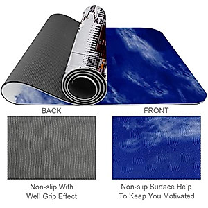 Yoga Mat, Yoga Mats for Home Workout, Workout Mat, Exercise Mats, Pilates Mat, Sky Scenery Architecture
