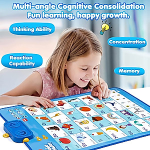beiens Preschool Learning Activities, Autism Sensory Toys, ABC 123 Electronic Talking Poster Alphabet Wall Chart Interactive Learning Toys for Toddler Kids 2 3 4 5 Year Old Girls Boys Birthday Gifts