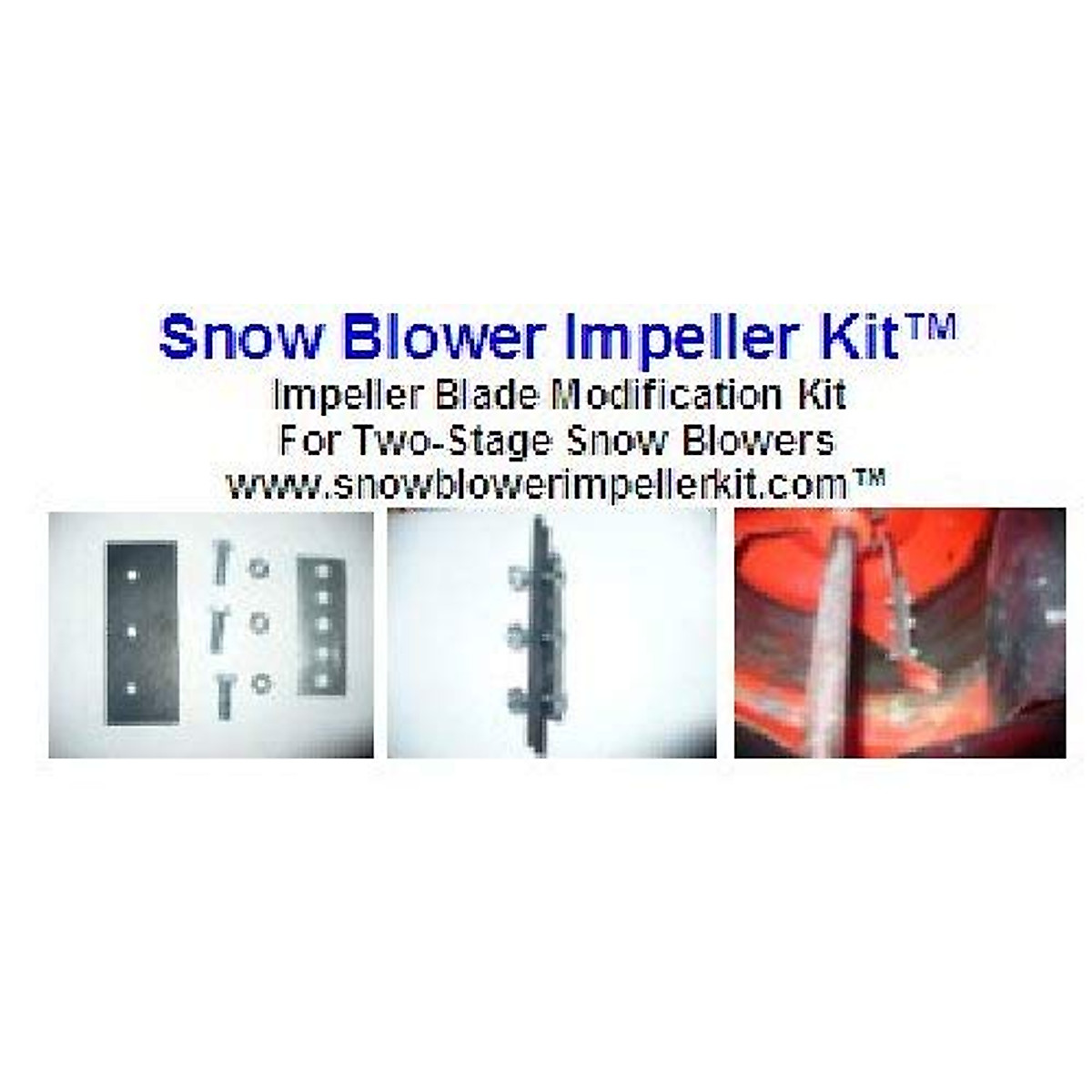3/8" 3-Blade Snow Blower Impeller Kit - 3/8" 3-Blade Universal - Modifies 2/3 Stage Machines