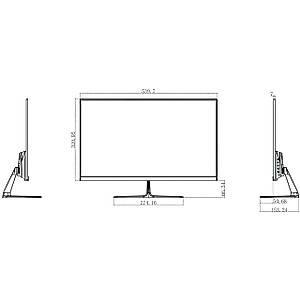 watchman WM-ND2400 Ultra-Thin Borderless 24" LED Monitor, TFT LED, 1920x1080 Resolution, 16:9 Aspect Ratio, 3000:1 Contrast, 6.5ms Response Time, VGA and HDMI Inputs