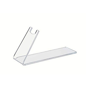 Marketing Holders Acrylic Small Gun Stand Model Toy Display 1.25" Inch Wide x 4.25" Inch Deep Clear Plexiglass Platform for Retail Tabletops DIY Artists and Crafters