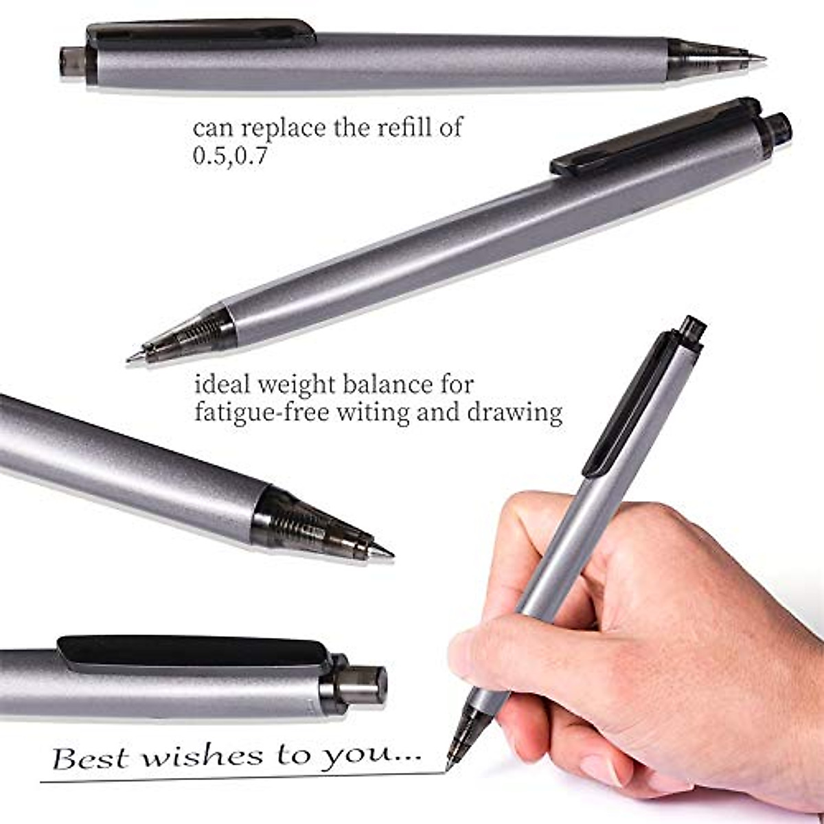 Retractable Roller Ball Gel Pens, Gel Ink Ballpoint Pen with High Density Material Barrel, Smooth Writing Rollerball Pen for Business, School and Office Use, pens fine point, 0.5mm Fine Point –3Pack