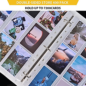 9 Pocket Page Protector, 390 Pack Trading Card Sleeve, Baseball Card Sheets for 3 Ring Binder, for Skylanders, MTG, Coupon, Game Cards, Trading Cards, Football Cards …