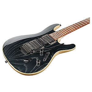 Ibanez S570AH Standard 6-String Electric Guitar (Silver Wave Black, Right-Handed)