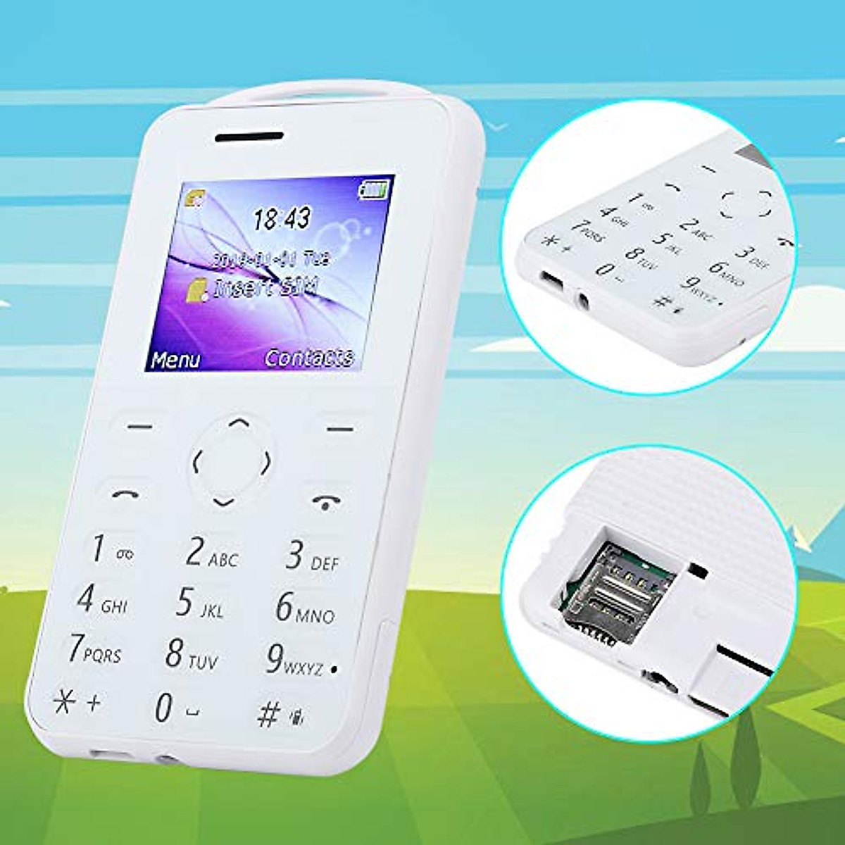 Simple Mobile Phone, 0.3Mp Rear Camera Mobile Phone for Senior for Children and Students
