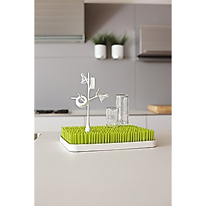 Boon Lawn Countertop Drying Rack,White, 13.5x11x2.5 Inch (Pack of 1) & Twig Grass and Lawn Drying Rack Accessory, White