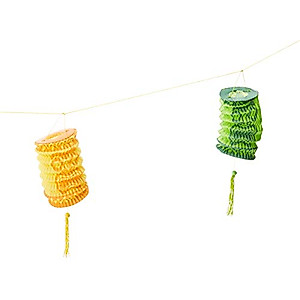 Amscan 221047 Tiki Island Lantern Garland, 12 Ft., Multicolor, 1 Pc