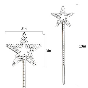 KOMIDK 13 Inches Fairy Wand Star Wand Princess Angel Wand for Birthday Party Wedding Christmas Cosplay