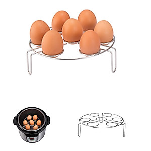 HapWay Stainless Steel Steamer Basket with Egg Steam Rack Trivet Compatible with Instant Pot 5,6 qt Electric Pressure Cooker
