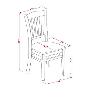 East West Furniture DMGR3-OAK-W 3 Piece Modern Dining Table Set Contains a Round Wooden Table with Dropleaf and 2 Kitchen Dining Chairs, 42x42 Inch, Oak