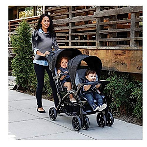 Baby Trend Sit and Stand Double Stroller, Onyx