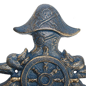 WINTENT Anti Brushed Cast Iron Hanger with 4 Hooks for Hanging Coat Keys Wall Mount (Octopus-1)