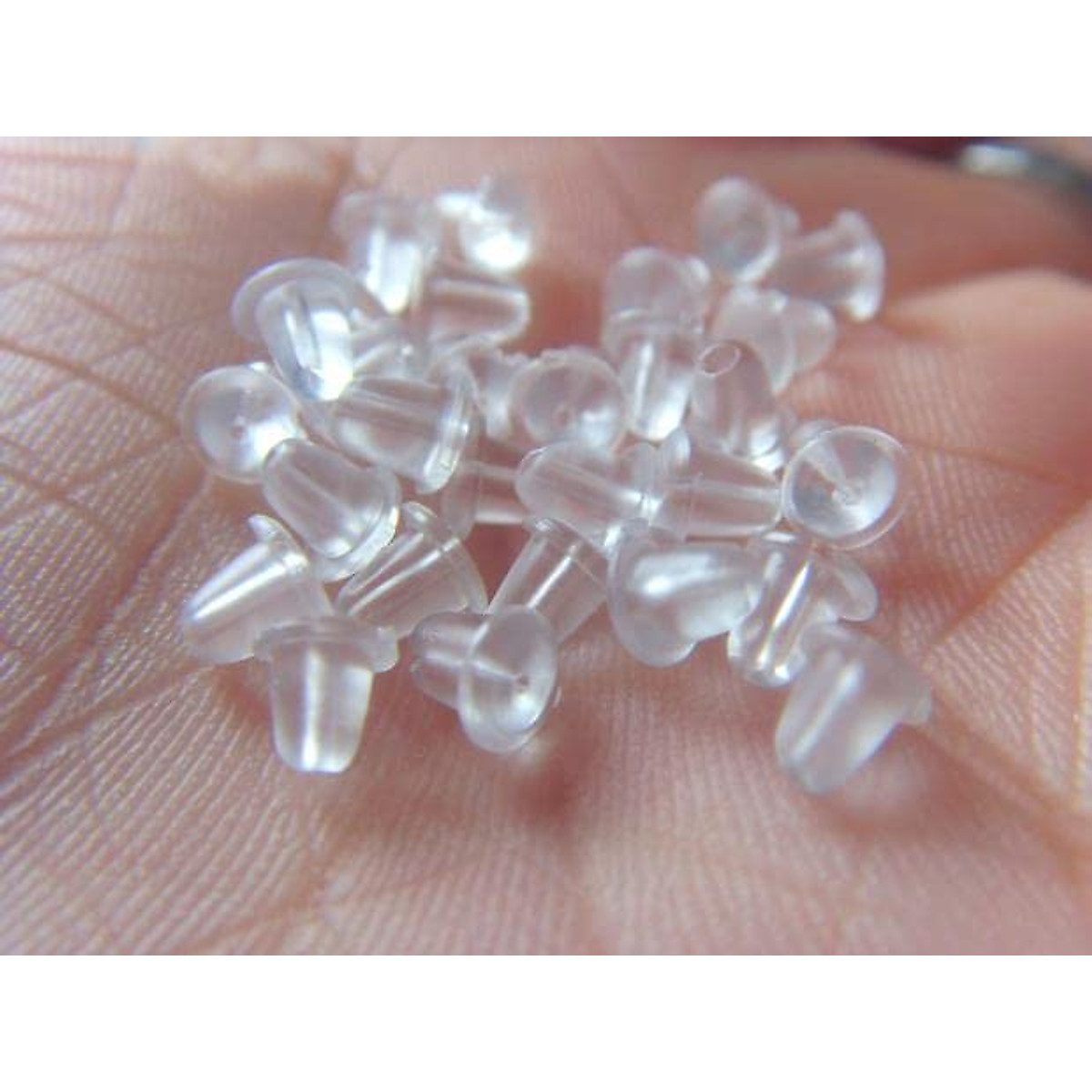 Elfstone 3mm Invisible Plastic Earrings Blank Pins Stud Tiny Head Findings DIY Supplies (200 pieces/100 Pairs)