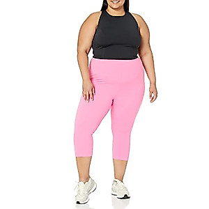 Amazon Essentials Women's Active Sculpt High Rise Capri Legging (Available in Plus Size), Bright Pink, X-Small