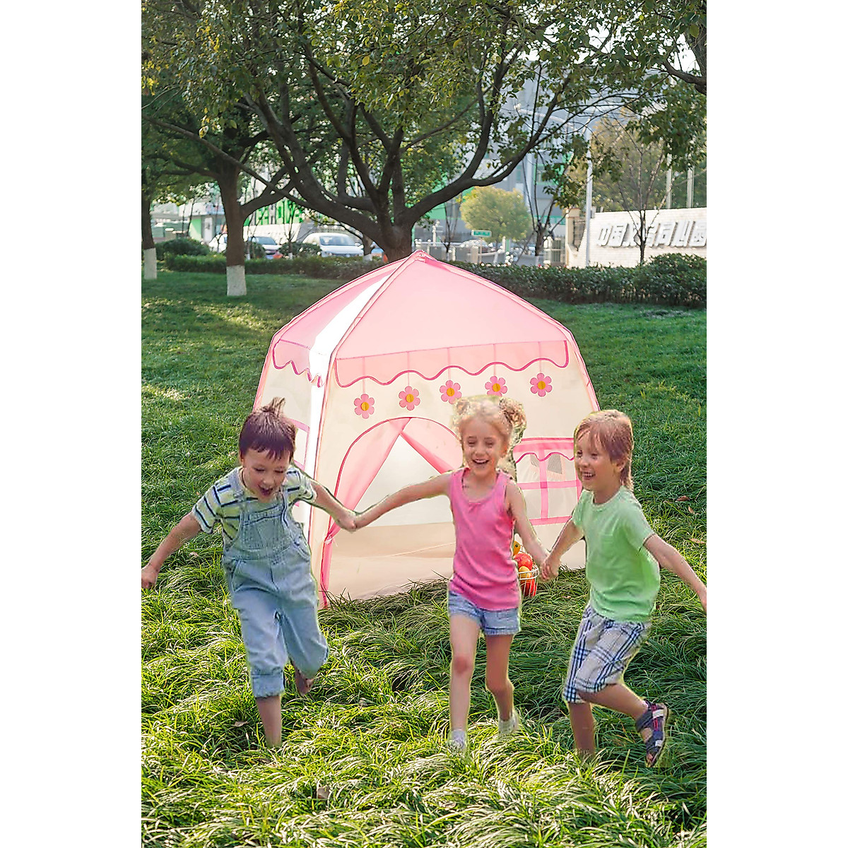 Rettebovon Princess Tent for Girls Girls Play Tent with Star Lights Kids Tents and Playhouses Kids Playhouse Girls Toys Indoor and Outdoor Princess Castle Play Tent for Kids Girls Gift