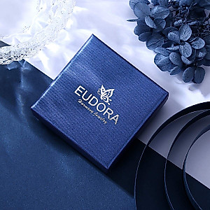 EUDORA Sterling Silver Mother Daughter Necklace for Women Bear Mama Necklace Mom Son Pendant for Mom Daughter Jewelry from Daughter Son Mother's Day Gift for Mother Daughter Aunt Grandma, 45cm