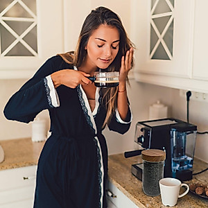 Kitchen Charisma Wooden 4 Mason Jar Lids Wide Mouth (Acacia Wood) - Custom Molded Screw Top Mason Jar Lid Set Storage Lids for Ball Jars Only