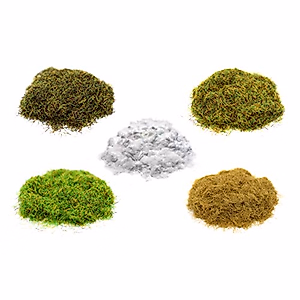 Stonehaven Miniatures Set of 5 Base & Scenery Flocks - Master Quality - Spring, Summer, Autumn, Dry Brown Static Grass (2mm) & Snow Flock for 28mm Scale War Game Miniatures - Made in USA