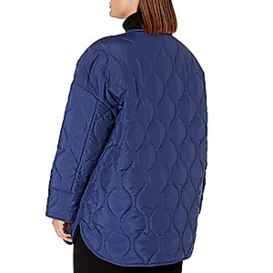 The Drop Women's James Quilted Loose Jacket, Navy, M